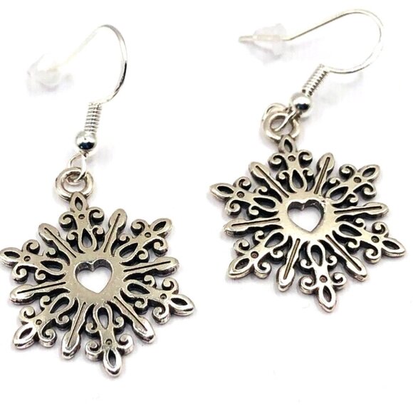 Brighton | Jewelry | Brighton Snowflake Heart Custom French Wire ...